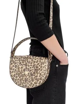 A.p.c. Small Leather Shoulder Bag - Leopard Print