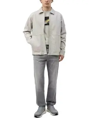 BOSS Zip-up Long-sleeve Shirt - Neutrals