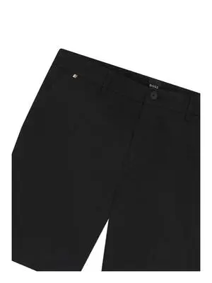 BOSS Tailored Shorts With Logo Detail - Black
