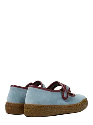 Camper Peu Terreno Suede Ballet Flats - Blue