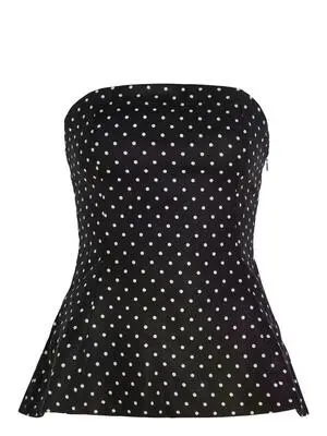 Faithfull The Brand Petro Strapless Peplum Top - Black