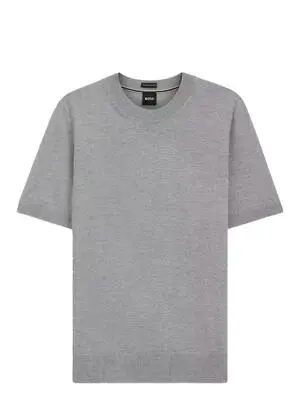 BOSS Knitted Crew Neck Sweater - Grey