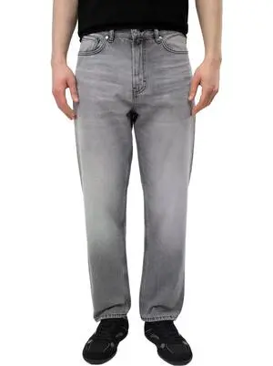 Hugo Logo Patch Straight Leg Jeans - Grey