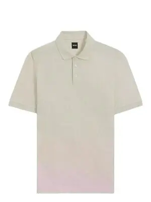 BOSS Textured Short-sleeve Polo Shirt - Neutrals