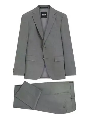 BOSS Single-breasted Notched-lapel Suit - Grey