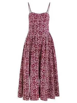 Simkhai Floral Guipure-lace Midi Dress - Red