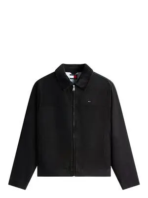 Tommy Hilfiger Corduroy Collar Logo Patch Jacket - Black