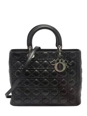 Dior Lady Dior Cannage Tote Bag Black