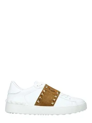 Valentino Garavani Leather Open Rockstud Sneakers - Beige