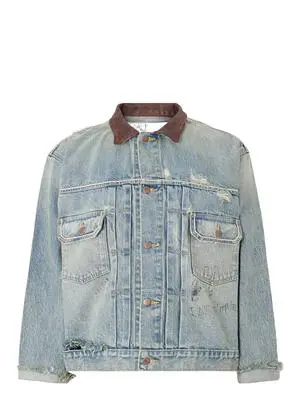 PALY HOLLYWOOD Buffalo 66' Distressed Denim Jacket - Blue
