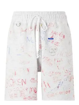 PALY HOLLYWOOD Joshua Tree Printed Cotton-jersey Shorts - Gray