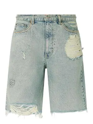 PALY HOLLYWOOD Distressed Denim Shorts - Blue
