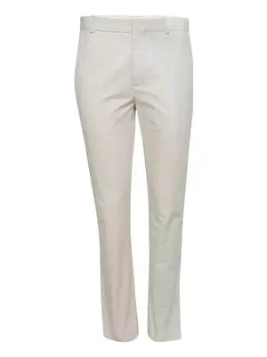 Sandro Gabardine Straight Cut Trousers - Neutrals
