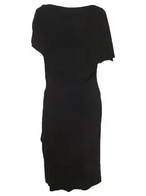 Escada Draped Jersey Midi Dress - Black