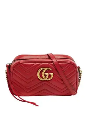 Gucci Gg Marmont Camera Bag - Red