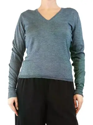 Etro Fine-knit V-neck Sweater - Blue