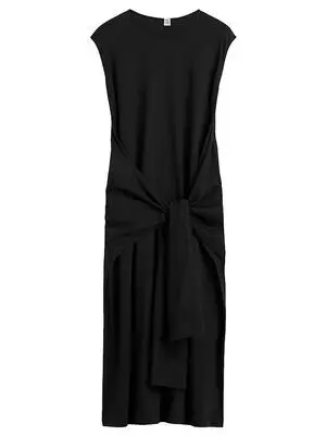 TOTEME Tie-waist Jersey Maxi Dress - Black