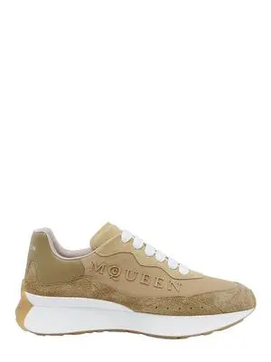 Alexander McQueen Leather & Suede Sneakers - Laquered Brown