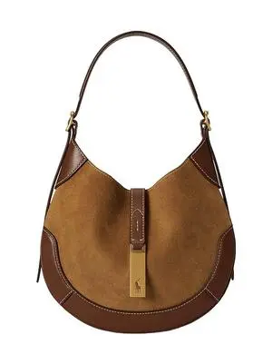 Polo Ralph Lauren Suede Shoulder Bag - Clay