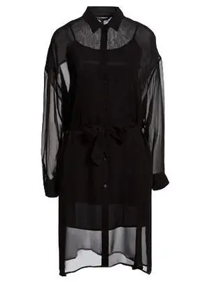 Armani Exchange Midi Shirt Dress - Black