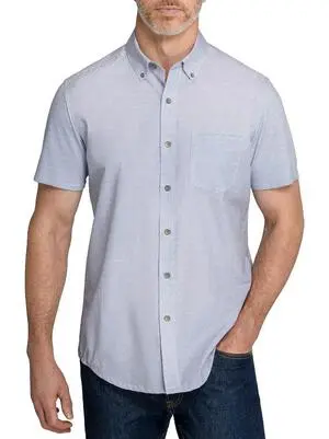 W.R.K Square Reworked Short Sleeve Button-down Shirt - Grey