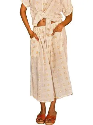 Ace & Jig Pull-on Midi Skirt - Initial