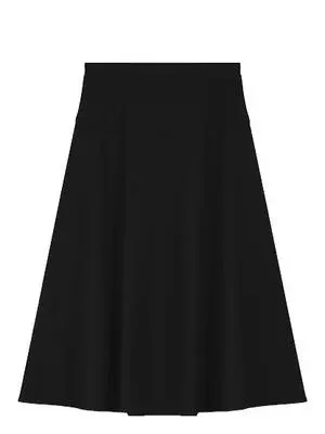 DICIANNOVE A-line Flared Knit Skirt - Black