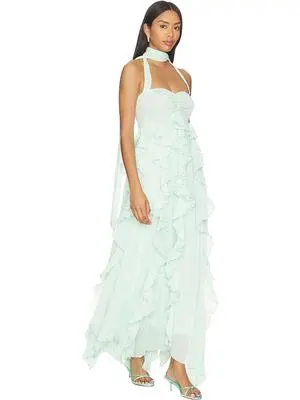 Show Me Your Mumu Gemma Ruffle Maxi Dress - Mint