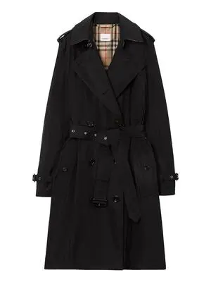Burberry Burberry Lightweight Kensington Trench Coat Black