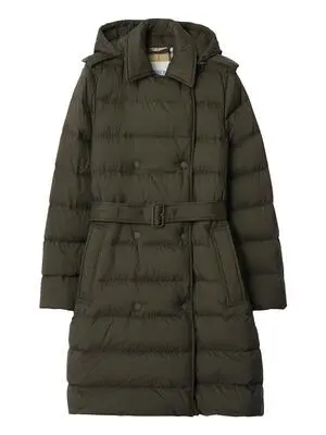 Burberry Hooded Puffer Coat - Green