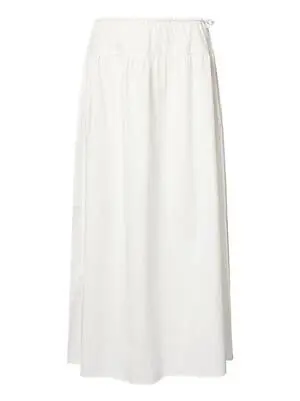 DEIJI STUDIOS Tie-detail Maxi Skirt - White Texture