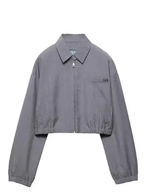 Prada Light Mohair Wool Blouson Jacket - Grey