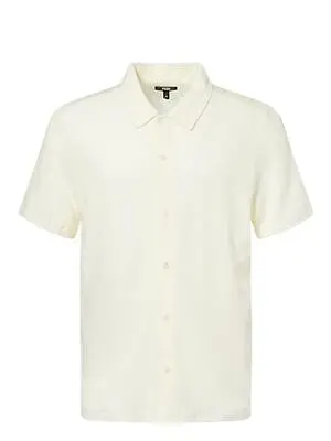 Paige Sultan Button-up Linen And Cotton-blend Shirt - Cliffside Fog