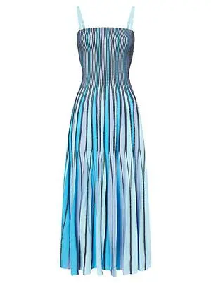 Simkhai Soleil Striped Knit Midi Dress - Surf Multi