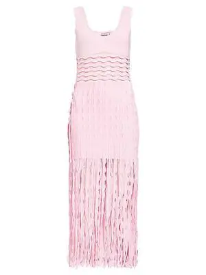 Simkhai Brionne Scalloped Knit Midi Dress - Daisy