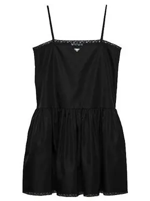 PRADA Prada Lace-Trimmed Re-Nylon Mini Dress