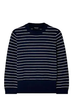 Whistles Striped Round Neck Cotton-blend Jumper - Multi-coloured