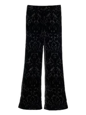 Gucci Floral Damask Wide Leg Pants - Black