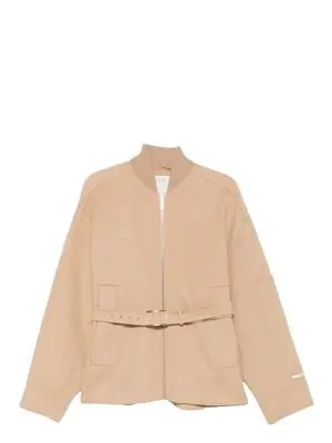 Sportmax Agora Belted Zip-up Jacket - Light Brown