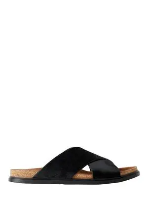THE ROW Cross-strap Sandals - Black