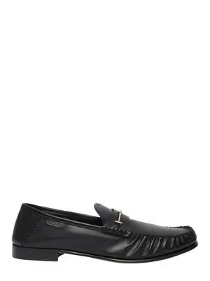TOM FORD Goatskin T Penny Loafers - Black