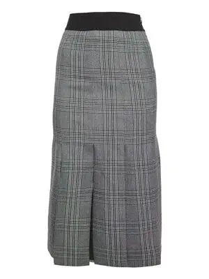 Maje Pleated Midi Skirt - Grey