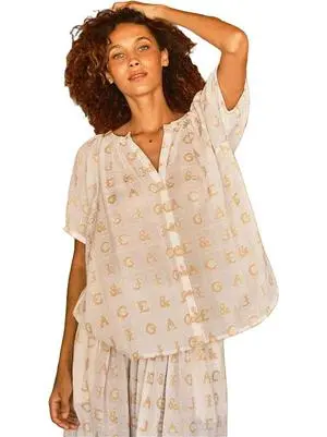Ace & Jig Salome Button Front Raglan Blouse - Initial