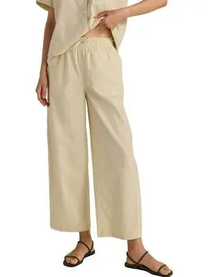 HAVEN WELL WITHIN Organic Cotton Linen Barrel Leg Pants - Celery Leaf