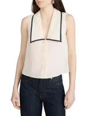FRAME FRAME The Cabana Linen Button-Up Top