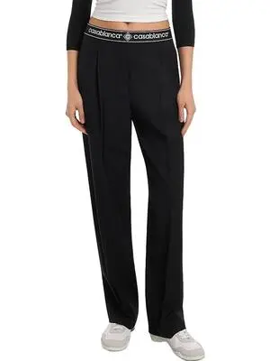 Casablanca Tailored Wool Trousers - Black