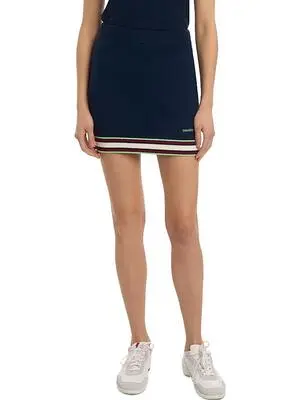 Casablanca Merino Wool Mini Skirt - Navy
