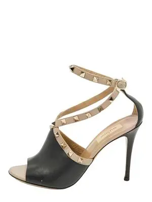 Valentino Garavani Rockstud Heeled Sandals - Black