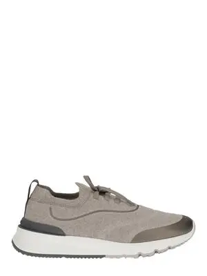 Brunello Cucinelli Techno Cotton Knit Sneakers - Brown