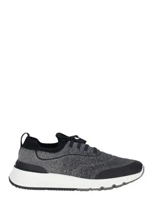 Brunello Cucinelli Brunello Cucinelli Techno Cotton Knit Sneakers Gray